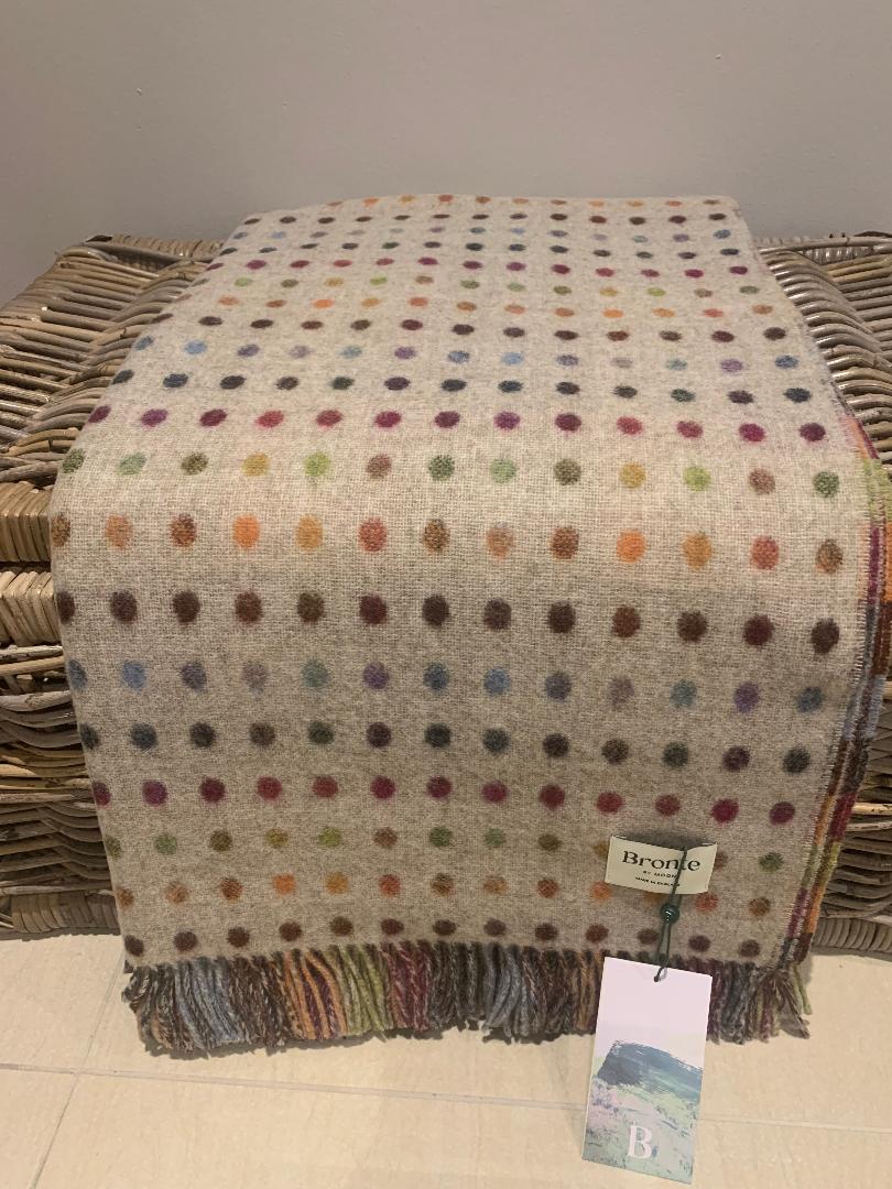Multi Spot Lambswool Throw