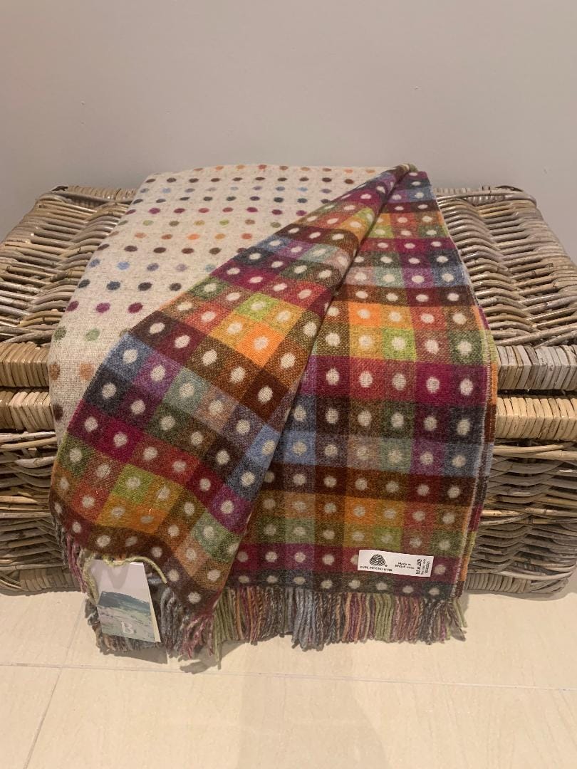 Multi Spot Lambswool Throw