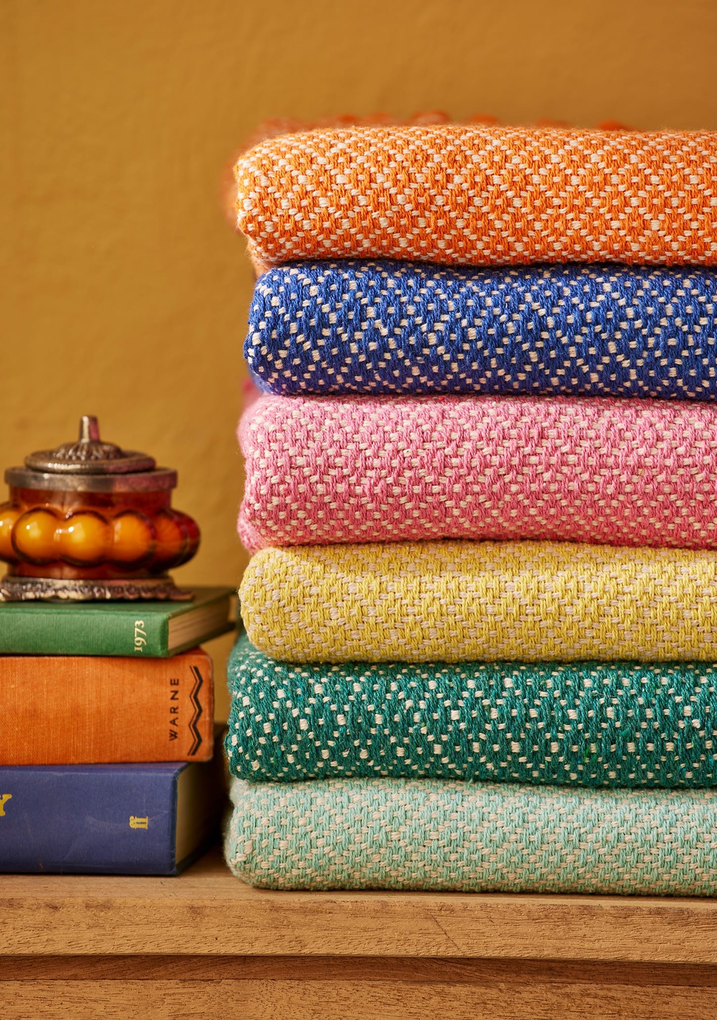 Recycled Cotton Throw - Yellow